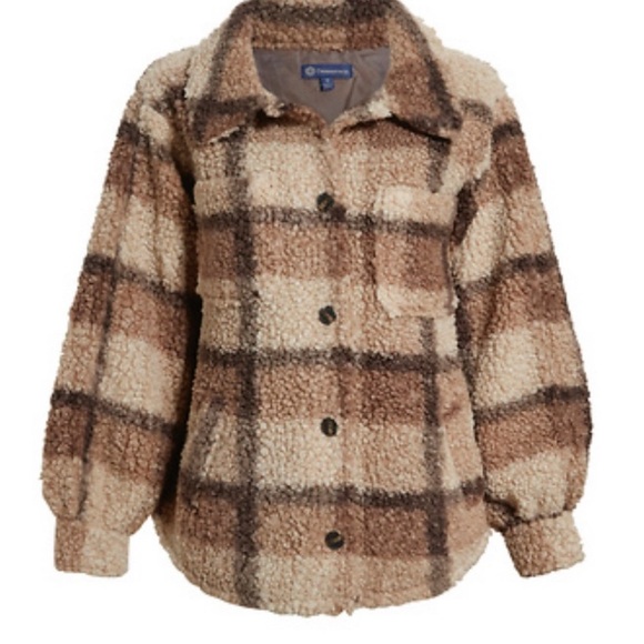 Democracy | Jackets & Coats | Democracy Cabincore Plaid Teddy Jacket ...